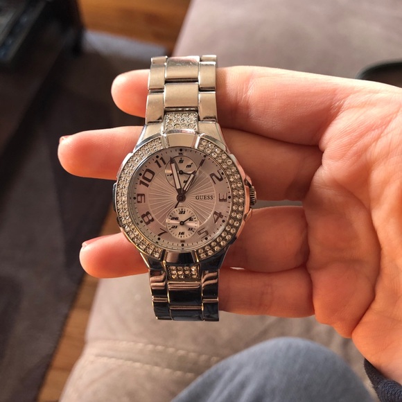 Guess | Jewelry | Guess Silver Watch | Poshmark